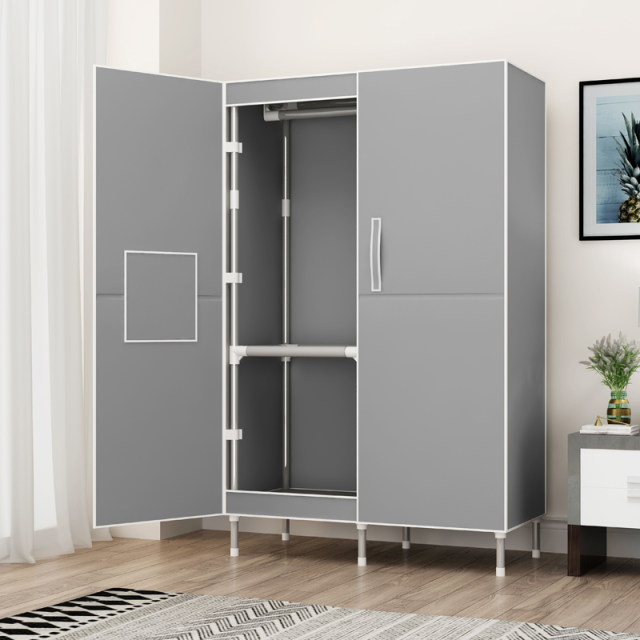 Simple wardrobe, strong and durable storage, dust-proof fabric wardrobe ...