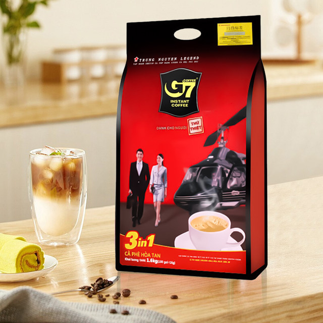 Vietnam's original imported Central Plains G7 coffee triple -in -one fast -soluble coffee powder ...