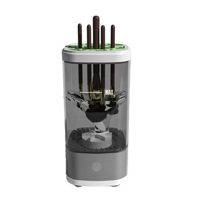 Makeup brush automatic cleaner tool bowl drying rack sponge powder puff ...