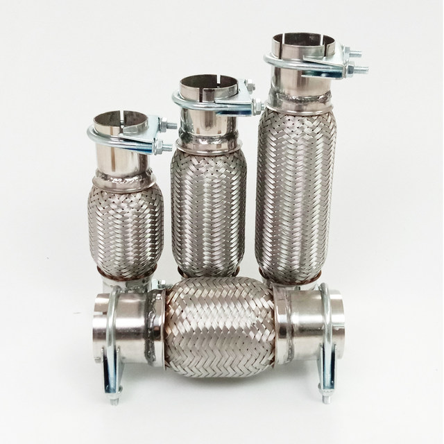 Welding-free car and truck exhaust pipe soft connection bellows muffler ...