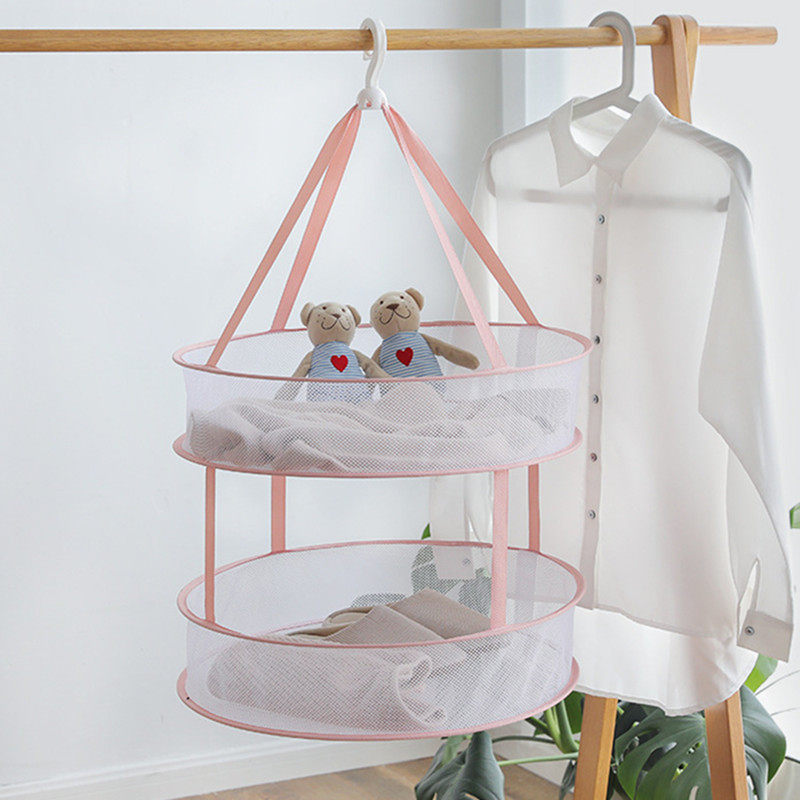 Clothes Drying Net Laundry Basket - Tiled Net Bag for Drying Socks and ...