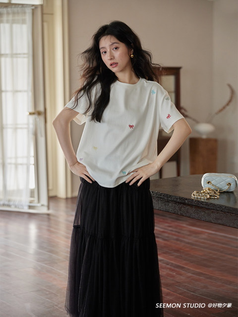 95% off/Xi Meng 2025 summer small person design niche short-sleeved ...