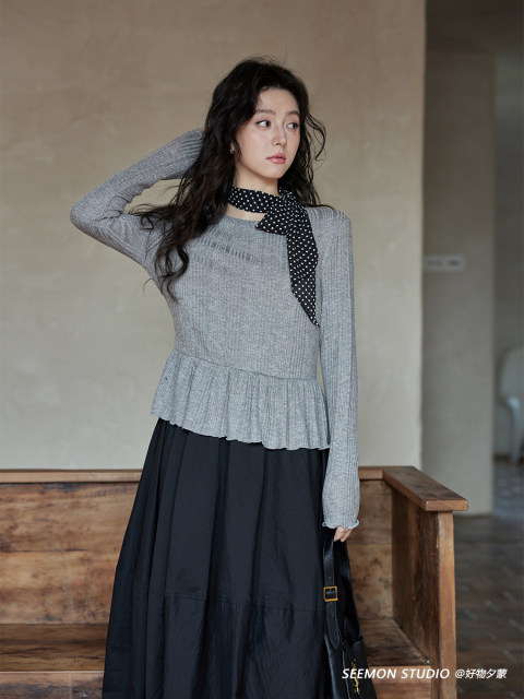 Ximeng 2025 new spring design top base shirt small niche high-end ...