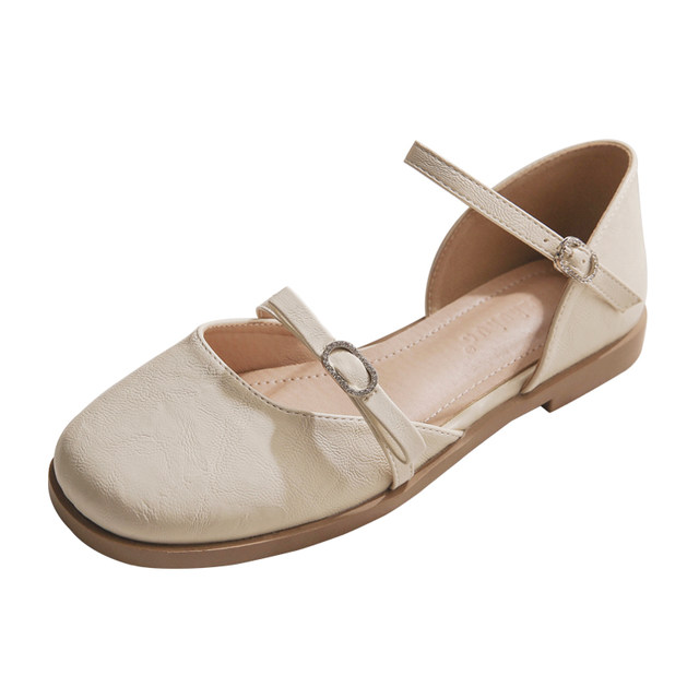 Sheepskin version~Mary Jane shoes spring new shallow mouth flat bottom ...