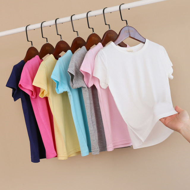 Children Modal thin short -sleeved T -shirt summer children's clothing ...