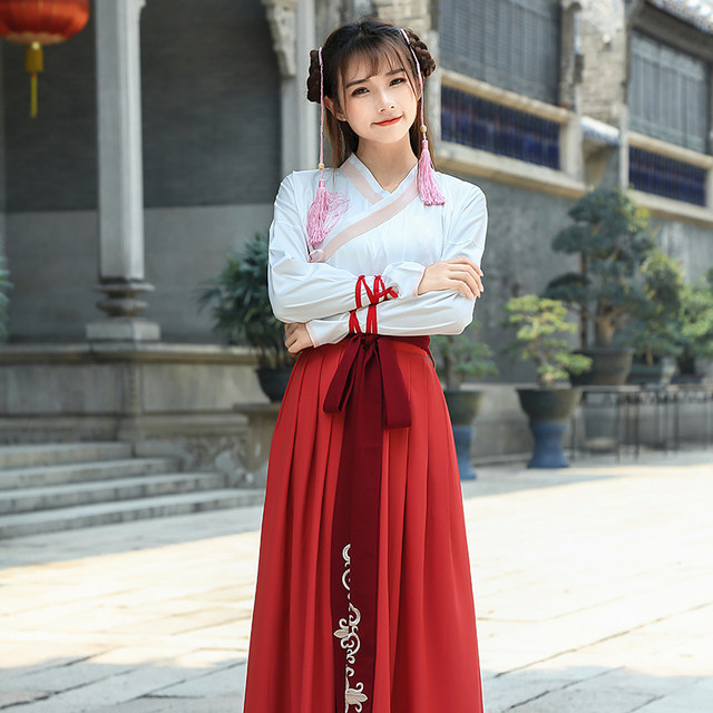 Hanfu rental stage performance dance performance trouser waisted fresh ...