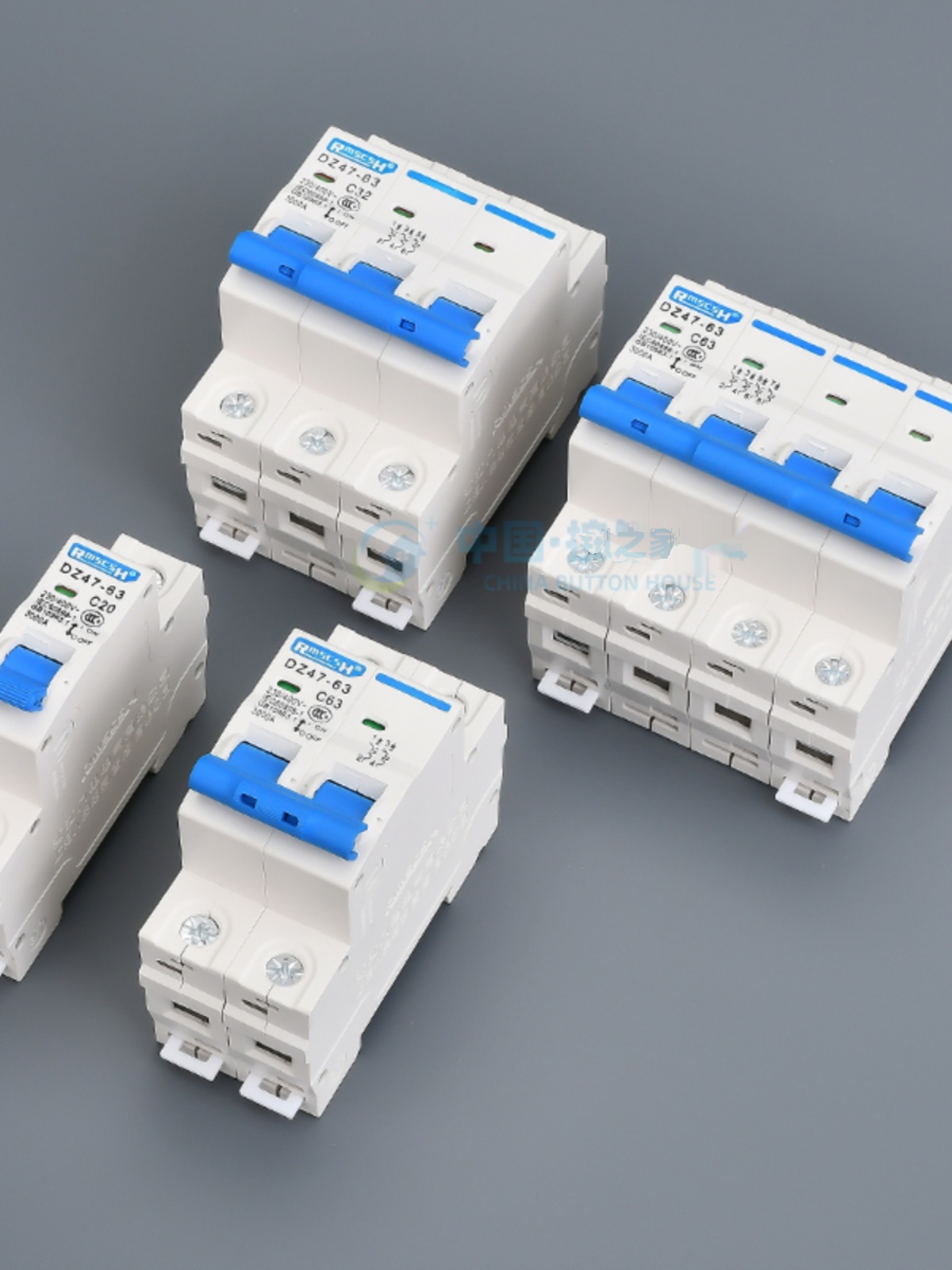 Rmscsh DZ47-63 回路ブレーカー - 1P/2P/3P/4P 32A/63A