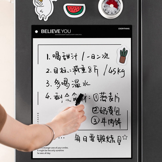 Fridge Magnet Message Board Erasable Magnetic Sticker Notes ...