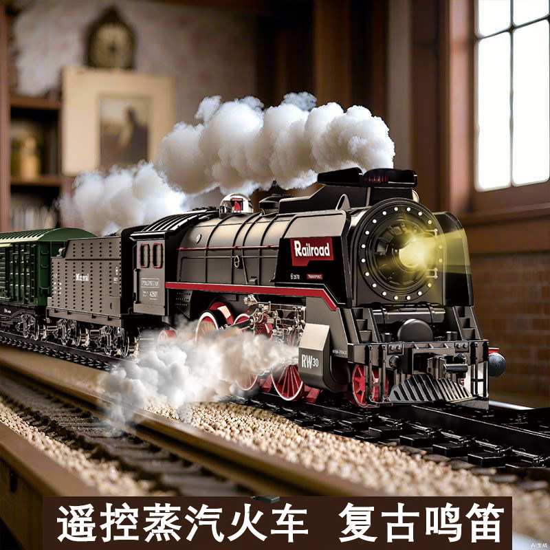 Fendin Retro Steam Remote Control Electric Train - High-Speed Rail Model