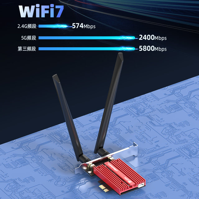 COMFASTCF-BE200PRO wireless network card desktop WiFi7 Gigabit tri-band computer built-in PCIE ...
