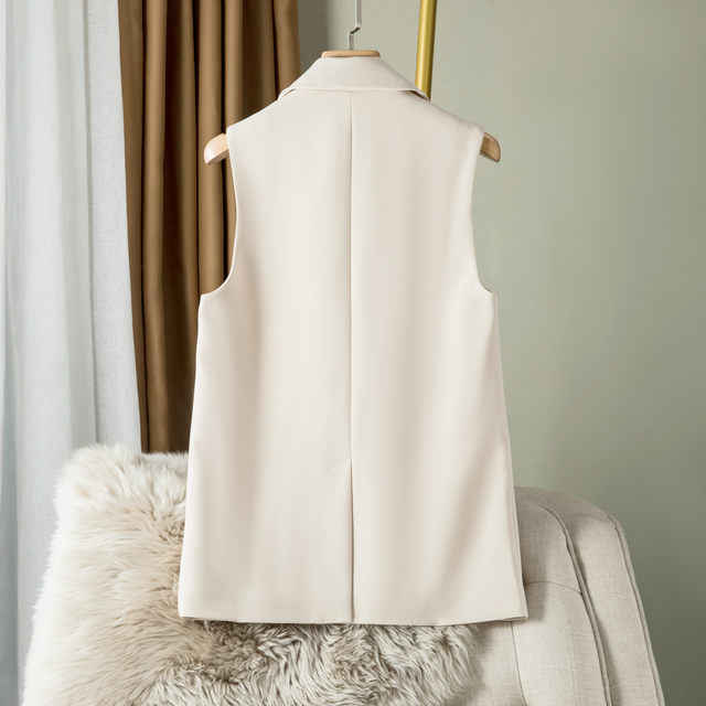 Beige vest thin section spring and summer new 2024 women's vest large ...