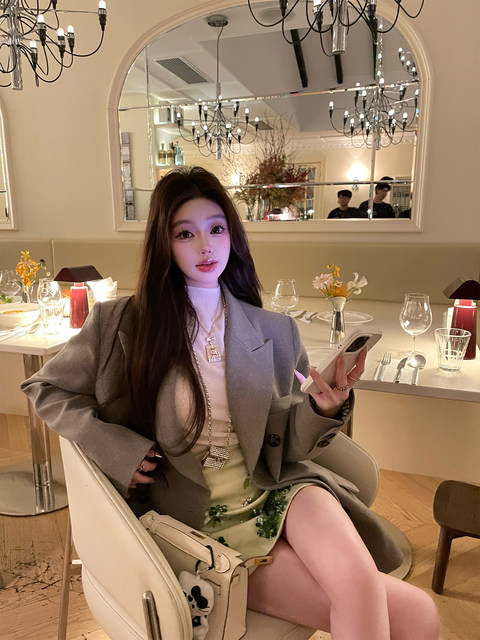 Zhang Linchao LIN BOUTIQUE handmade lapel corner rebuttal collar design temperament British suit ...