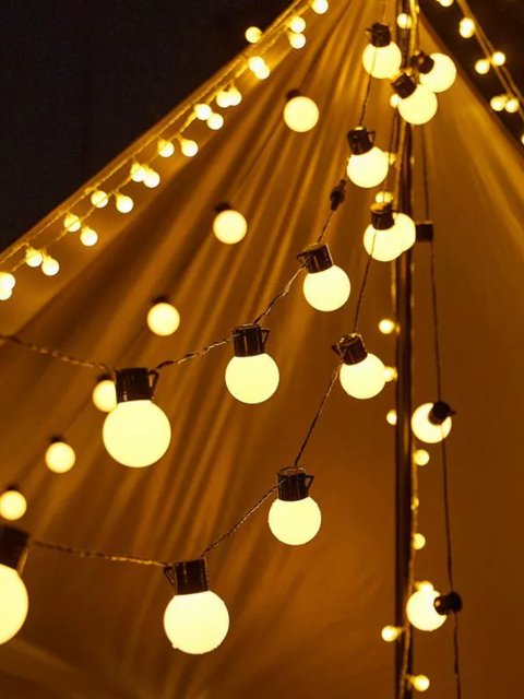 Canopy outdoor solar atmosphere light with camping tent colored lights ...