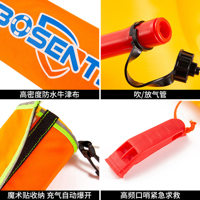 Automatic inflatable lifebuoy with window-breaking hammer for self ...