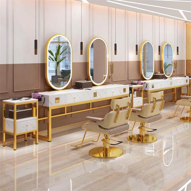 Barber shop internet celebrity single-sided double-sided hair perming ...