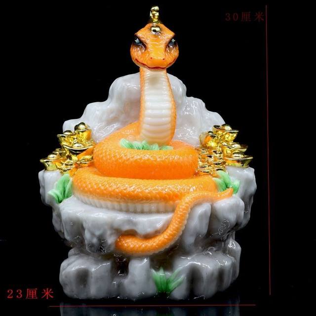 12,16 real body black snake yellow snake fairy statue jade zodiac lucky ...