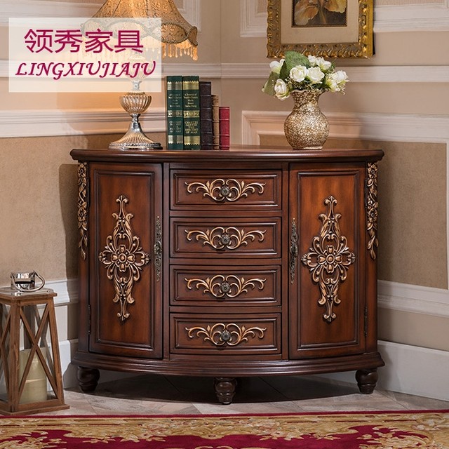 American country solid wood retro corner cabinet corner cabinet ...