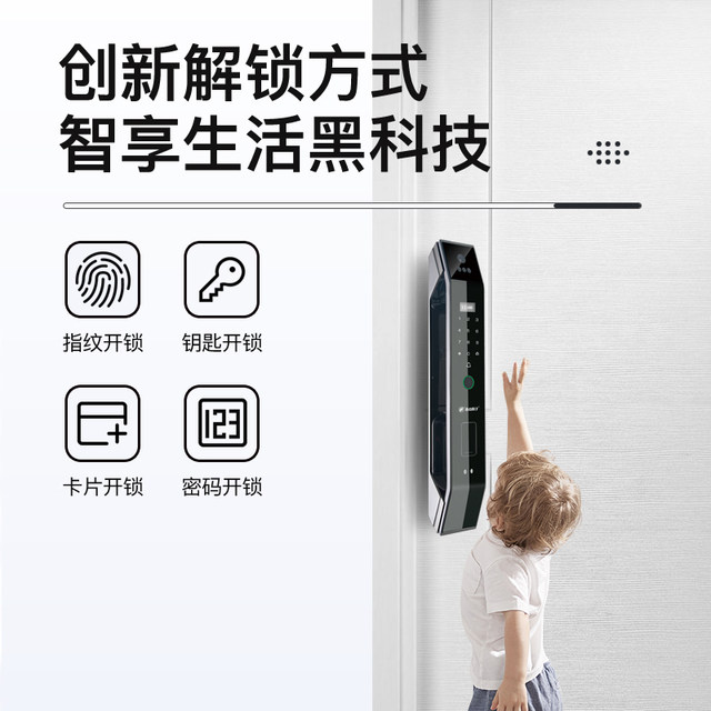 Golden Point Atomic Face recognition Fingerprint Lock Vision Smart Lock ...