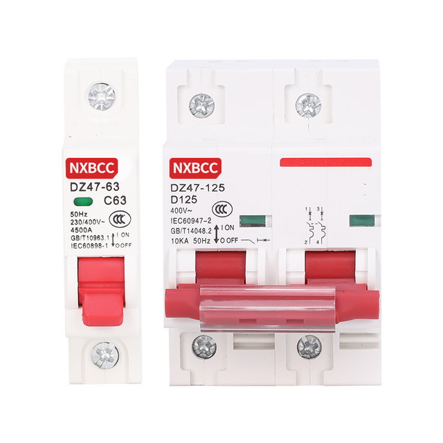 2P household electric switch DZ47-63A1P air switch 3P small circuit breaker 4P100A air switch ...