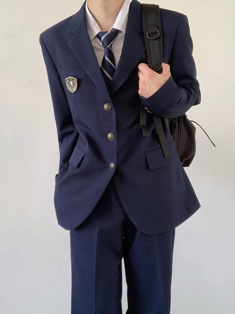 Kimura DK Japanese uniform blue color suit jacket men jk female college ...