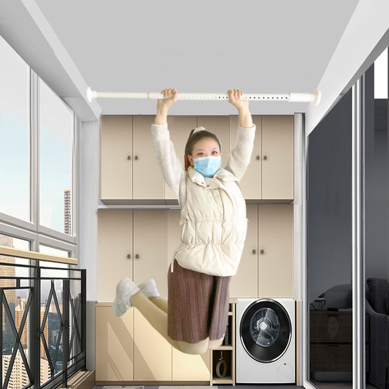 Telescopic Rod Without Punching Curtain Rod - Bedroom Roman Rod ...