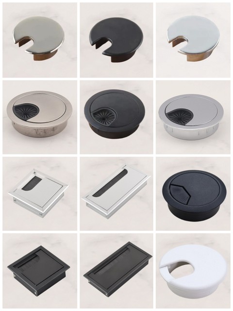 Computer desk wiring box TV cabinet hole cover desktop wiring hole ...