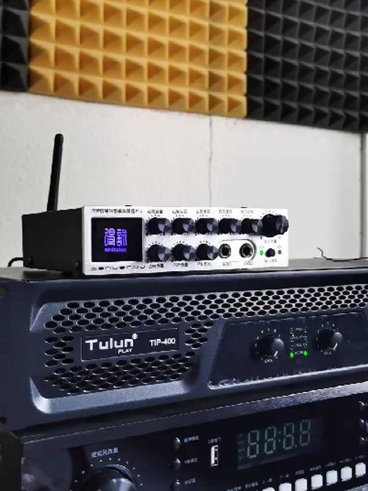 De cheng K2 Karaoke Reverb Mixer with Bluetooth Microphone
