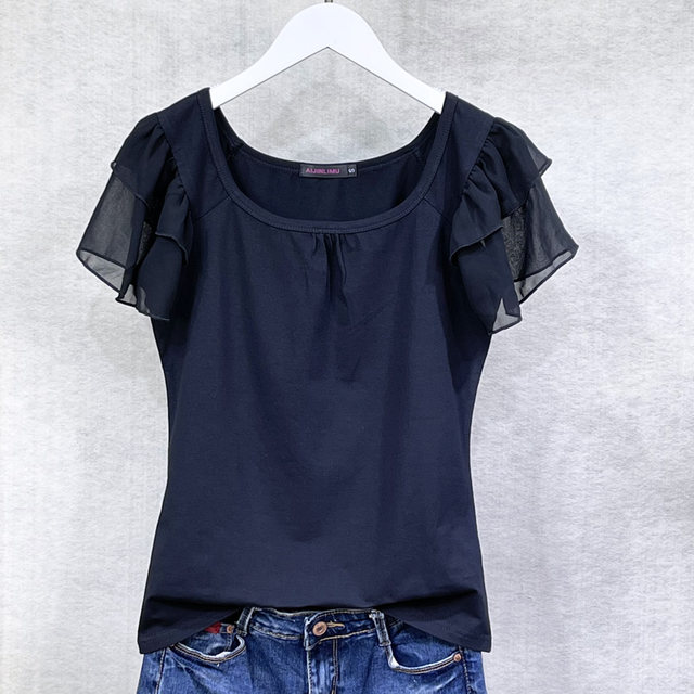 Summer short-sleeved T-shirt women's tops goddess-like temperament ...