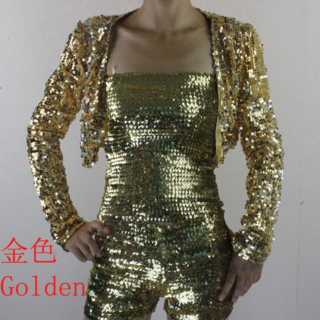 Fashionable sequin party stage performance clothing short coat ...