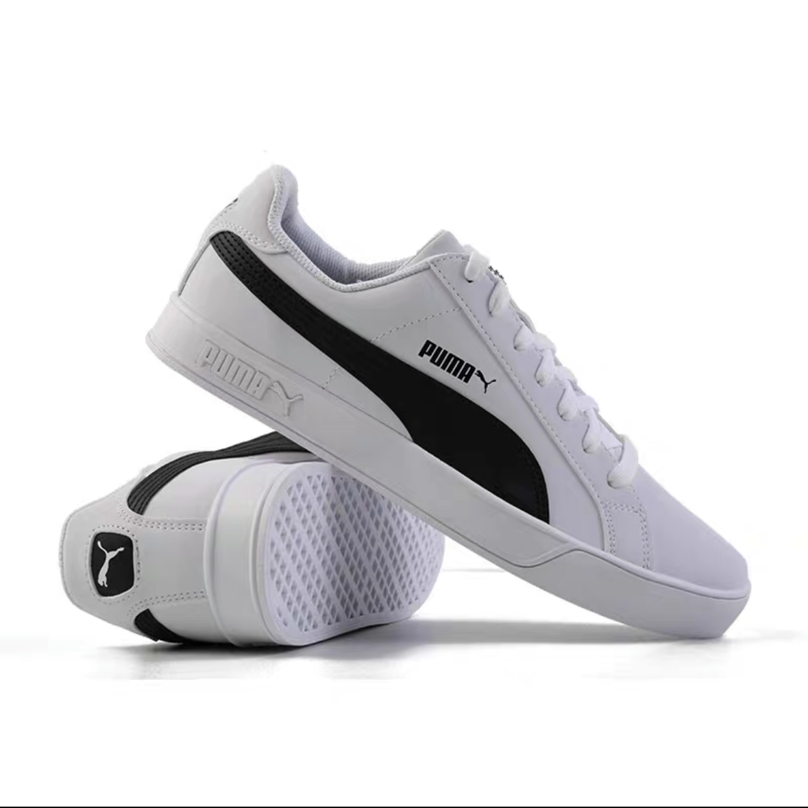 Fox Sports Puma/Puma SmashVulc white and black wear-resistant ...