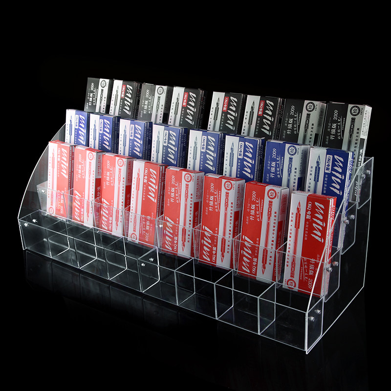 Acrylic Pen Holder Custom Display - Large Capacity Gel Pen Shelf for ...