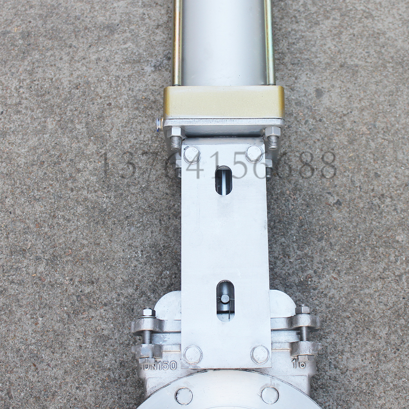 Válvula de Compuerta de Cuchilla Neumática Fugao Pz673h DN200 Acero Inoxidable Válvula de Lodos