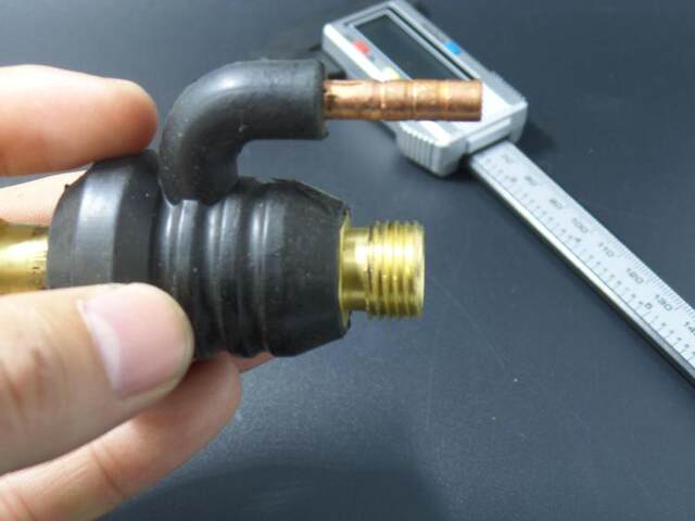 Argon arc welding gun M16*1.5 nut to European 50-702 quick plug quick ...