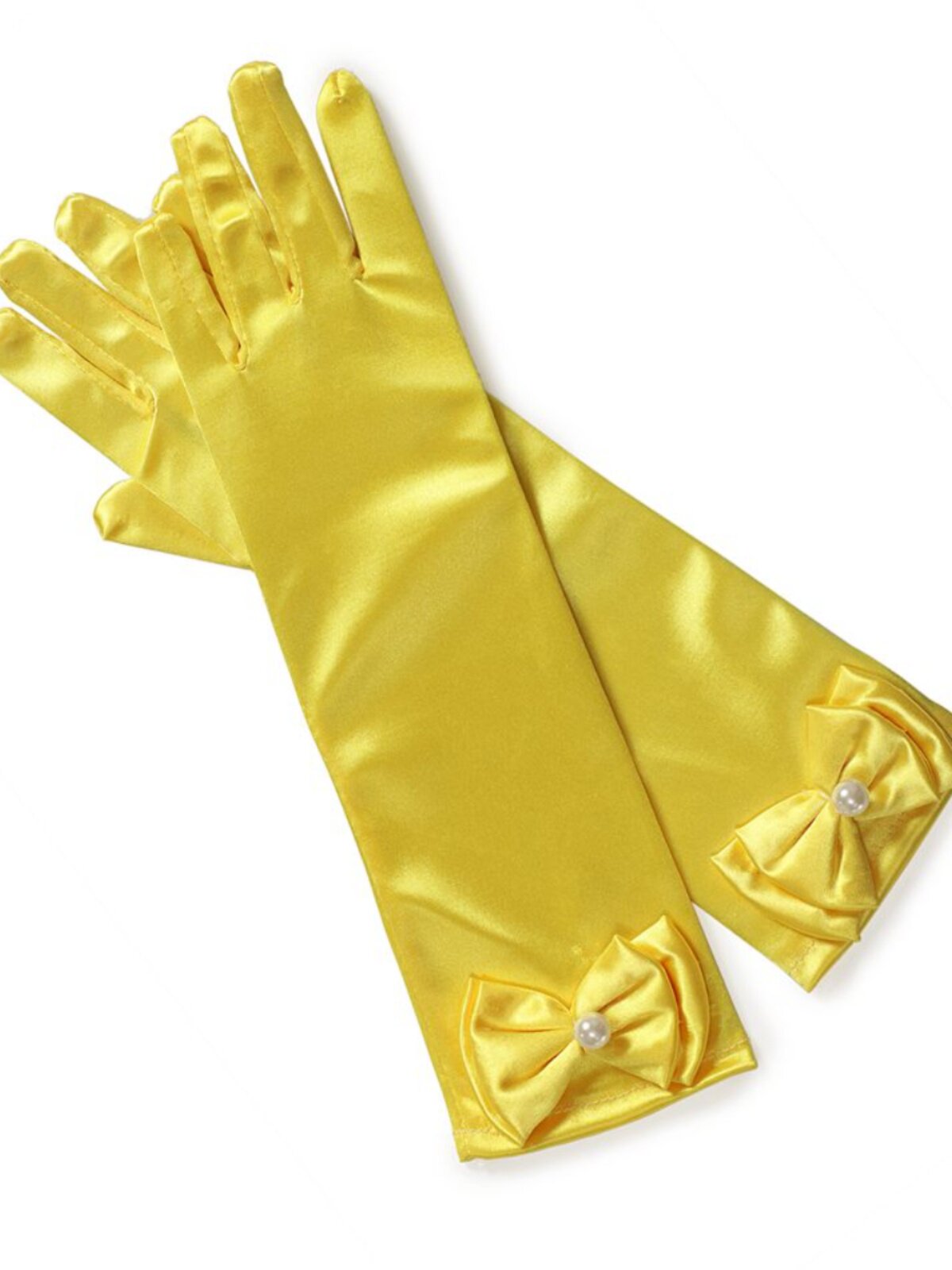 Princess Gloves for Girls - Satin Mittens - Aisha, Snow White, Sophia