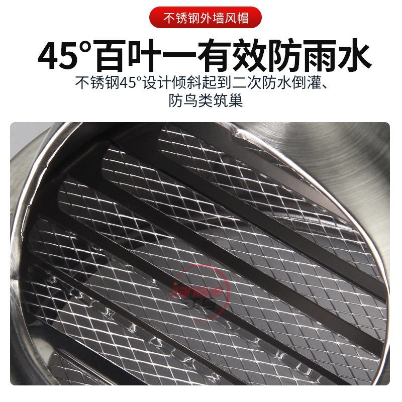 Stainless Steel Hood Exterior Wall Air Outlet Range Hood Pipe Through ...