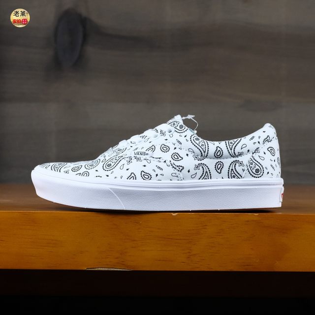 VANS Vanz Comfycushera Men and Women's White Division Flower Flower ...
