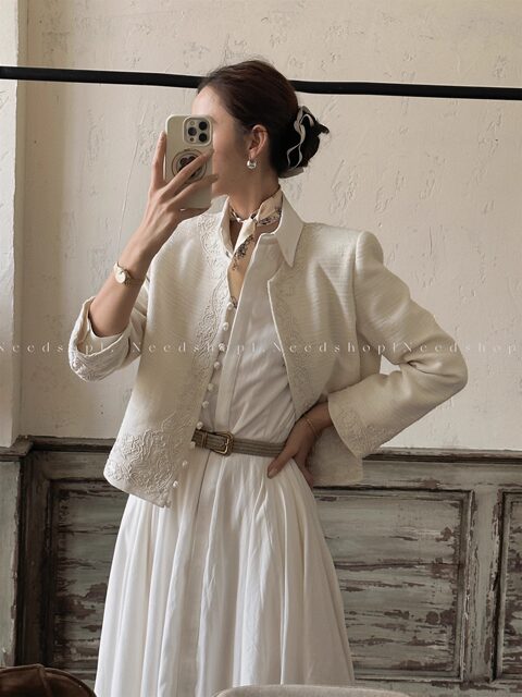 NeedShop1 autumn new white simple intellectual loose slim shirt dress ...
