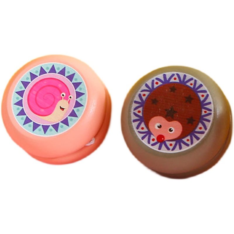 Wooden Yo-Yo Cartoon Toy - Boy and Girl Gift Roundabout Yoyo Ball
