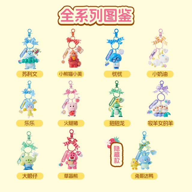 Spot MINISO famous Disney Pixar Fruit Market keychain series character ...