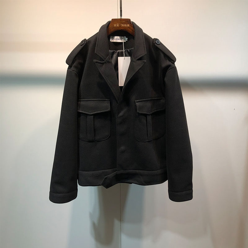 Autumn and winter dark original multi-pocket work jacket men's trendy ...