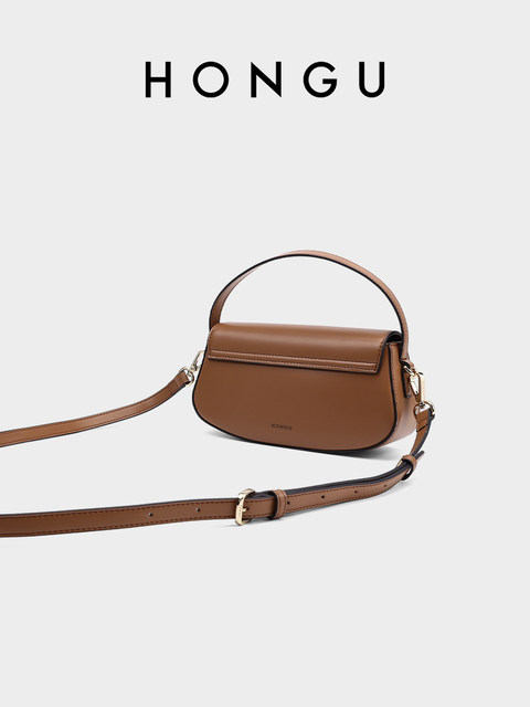 hongu bag women's new cowhide shoulder crossbody bag fashionable retro ...