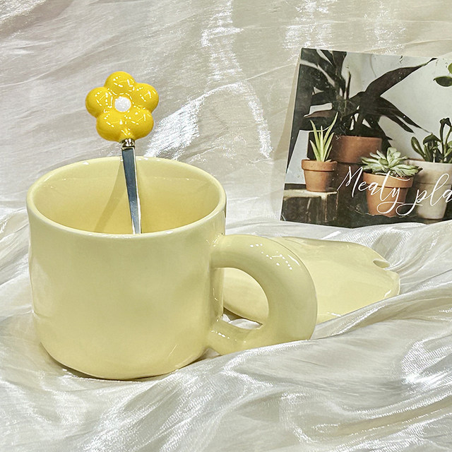 Creative high-looking ceramic cup niche mug girls coffee cup couple ...