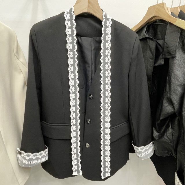 Lace streamer suit jacket for women in 2025 spring new style design ...