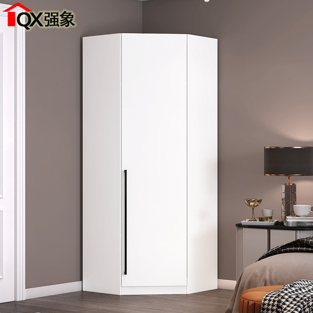 Modern minimalist bedroom corner wardrobe corner cabinet triangular ...