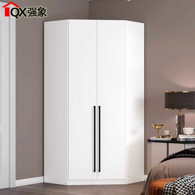 Modern minimalist bedroom corner wardrobe corner cabinet triangular ...