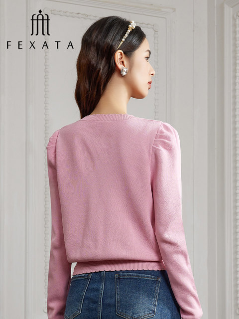 FEXATA Figs Short Waiger 2025 Spring New Products Retro Gorgeous Sweet ...