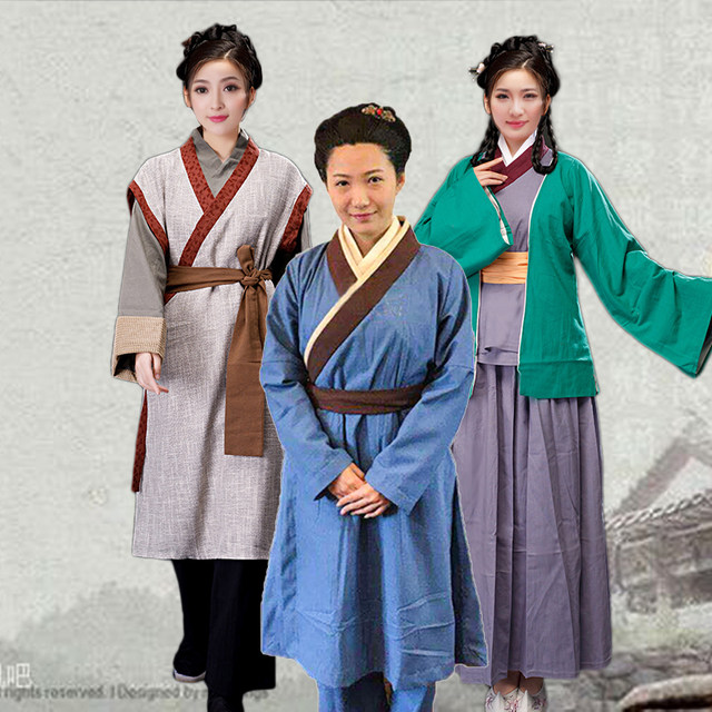 Ancient costume female ancient common people village girl passer-by ...