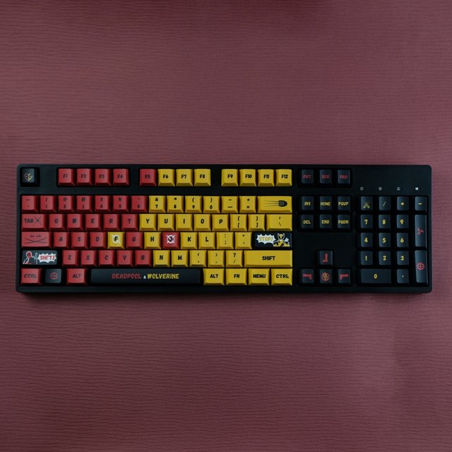 Marvel Deadpool and Wolverine Themed Keycaps, Dye-Sublimated Pbt ...