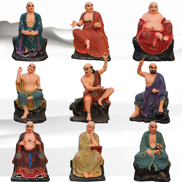 Large-scale Arhat Buddha statue dedicated to the Eighteen Arhats ...