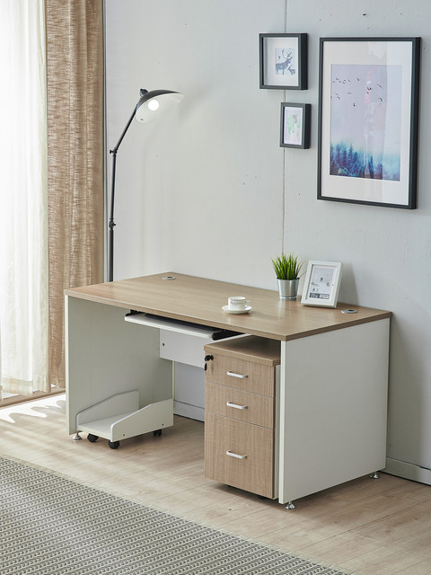 Staff office desk single drawer 1.24 meters home writing desk desk ...